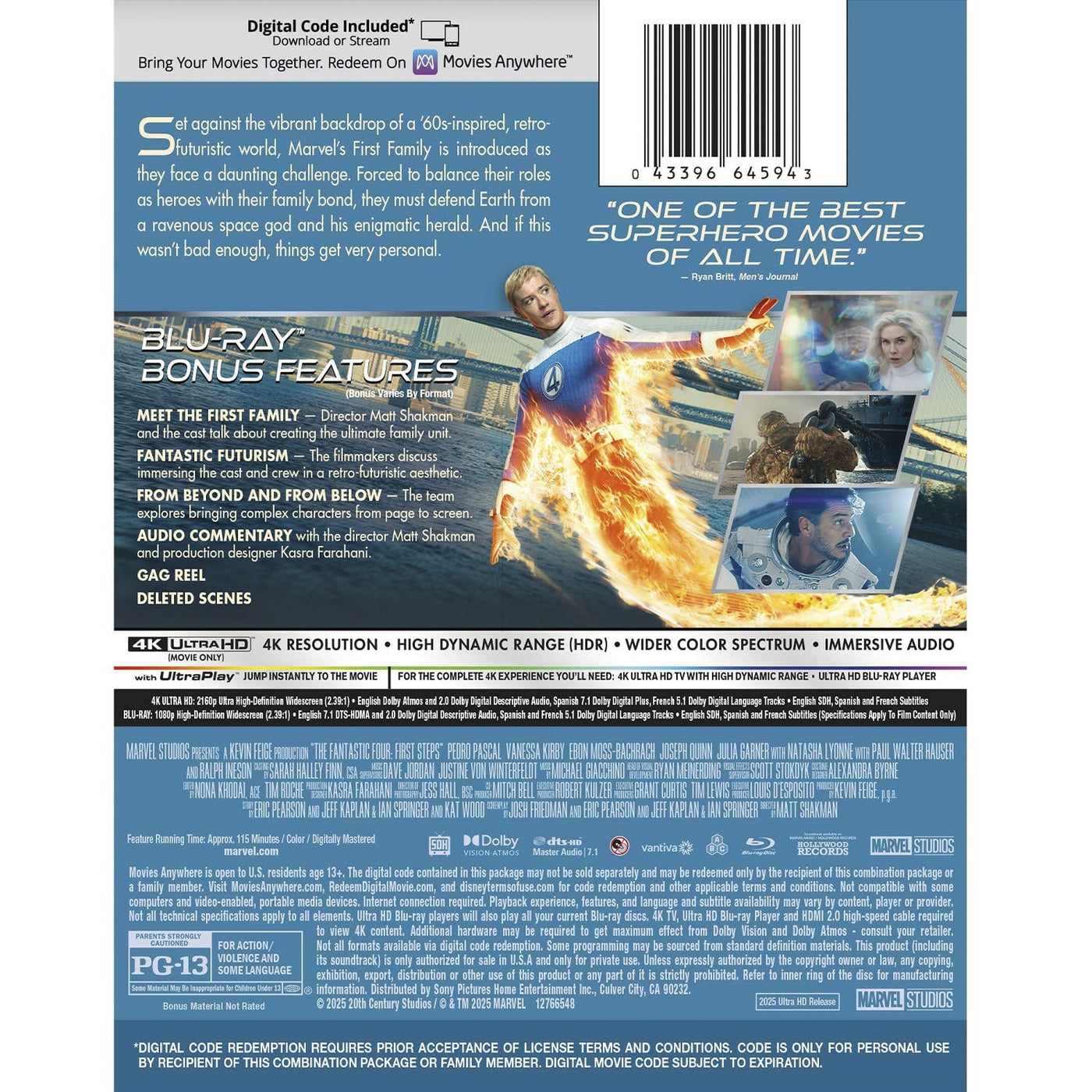 The Fantastic Four: First Steps (2025) (4K UHD + Blu-ray) – Bluraymania