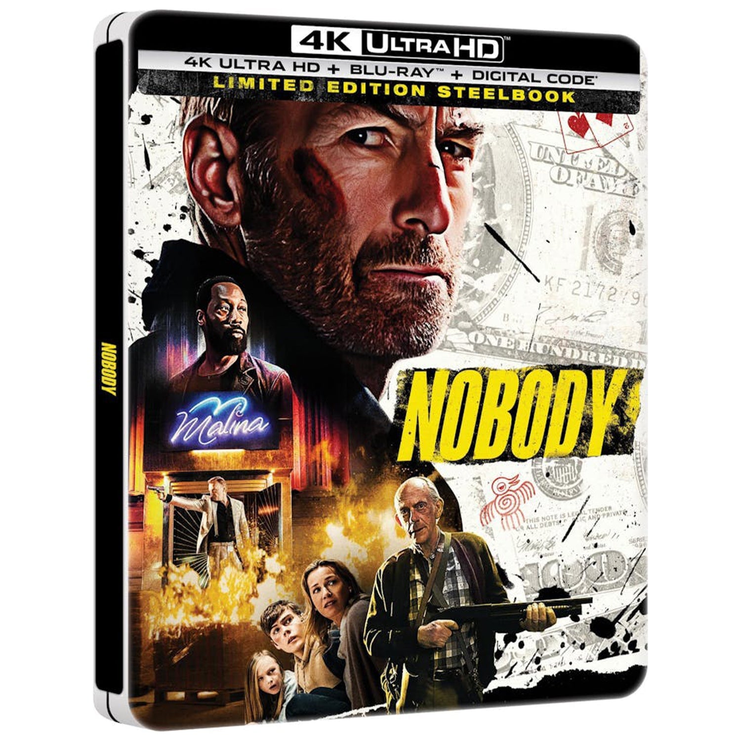 Никто (2021) (англ. язык) (4K UHD + Blu-ray) Steelbook (Nobody ...