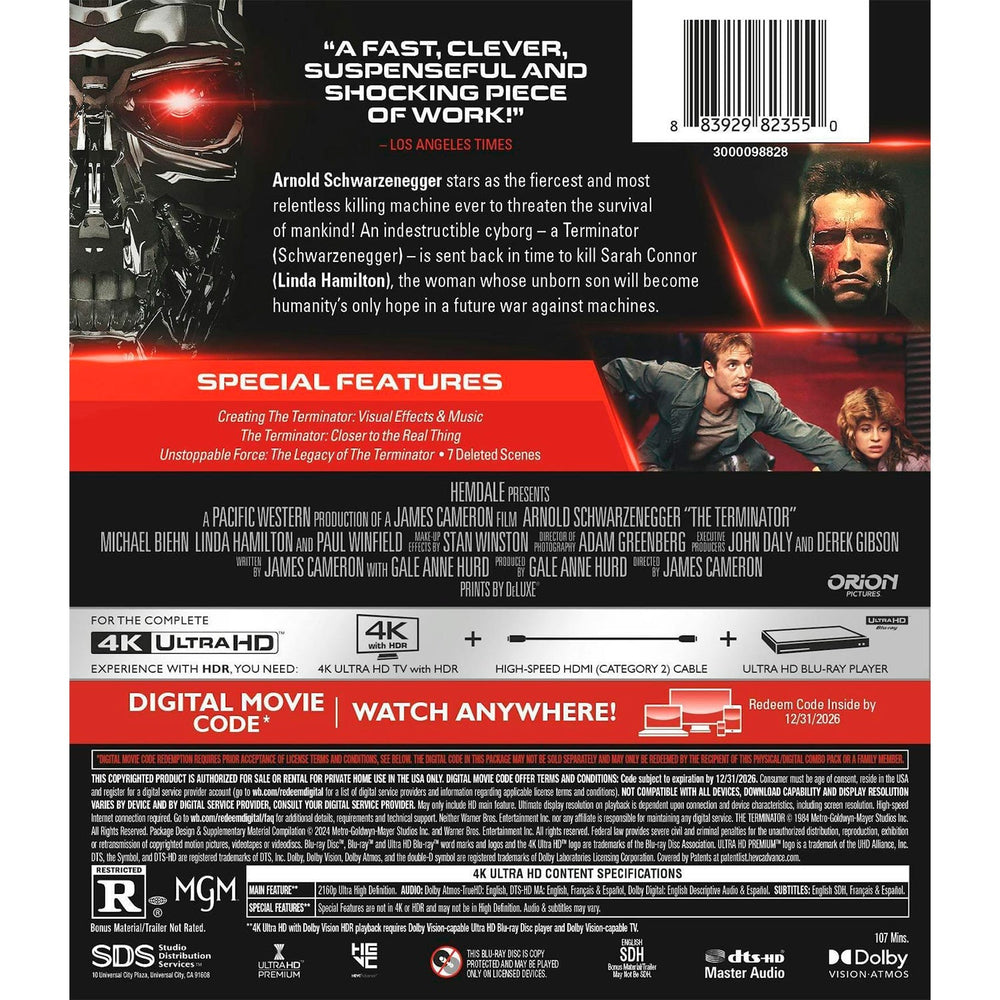 The Terminator (1984) (4K UHD Blu-ray) 40th Anniversary – Bluraymania