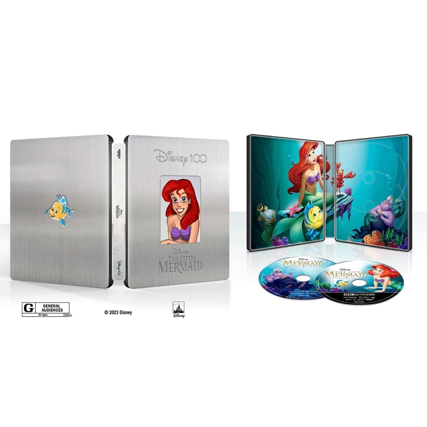 The Little Mermaid (1989) (4K UHD + Blu-ray) Steelbook [Disney100 ...