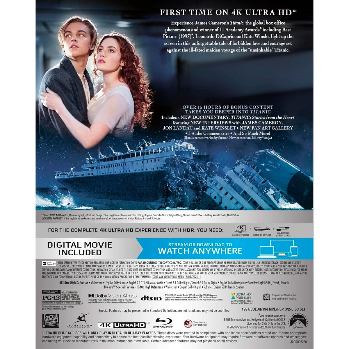 Titanic (4K UHD + Bonus Blu-ray) [25th Anniversary] – Bluraymania