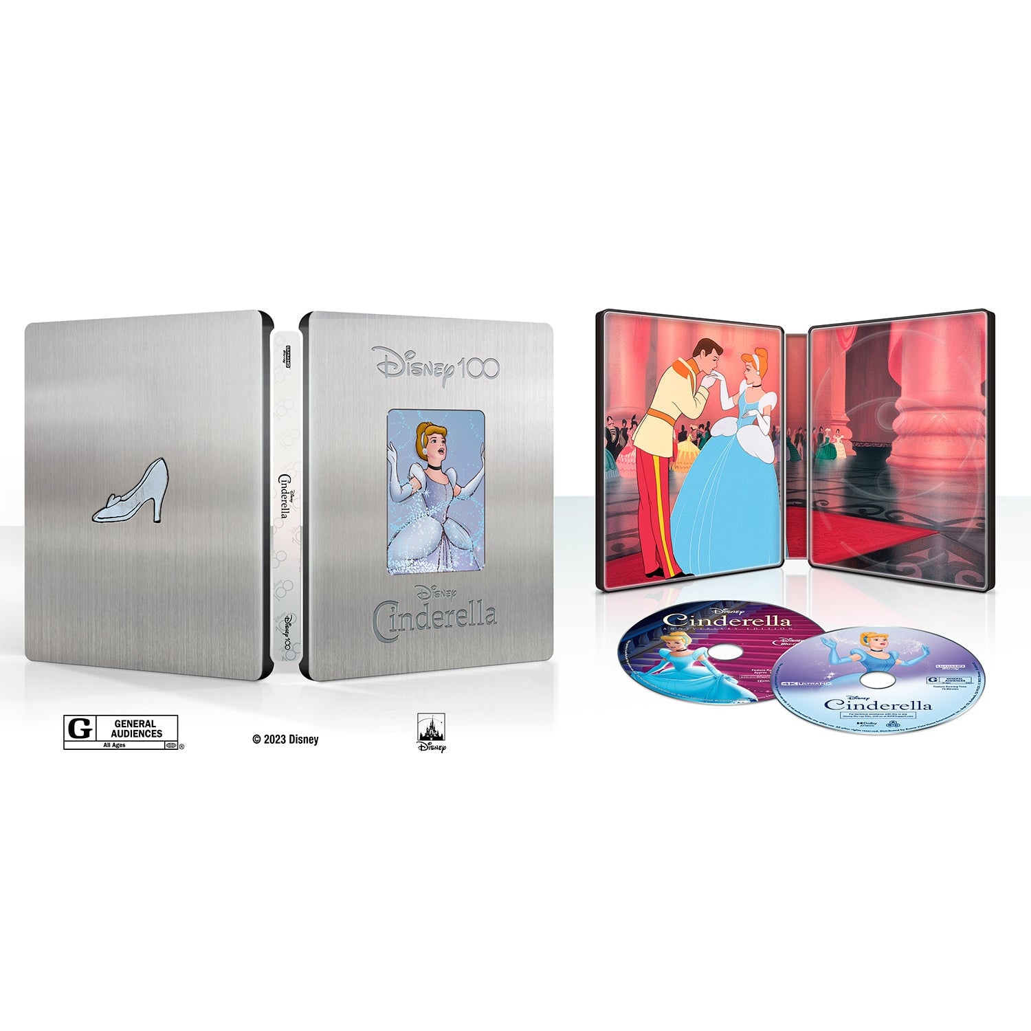 Cinderella (1950) (4K UHD + Blu-ray) Steelbook [Disney100 Edition ...